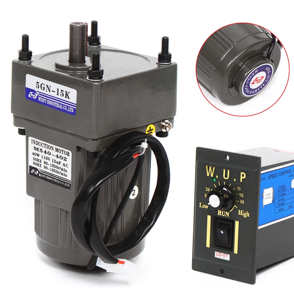 Motor Low Speed Mini Gearbox Electric Motor High Torque 110v Geared ...