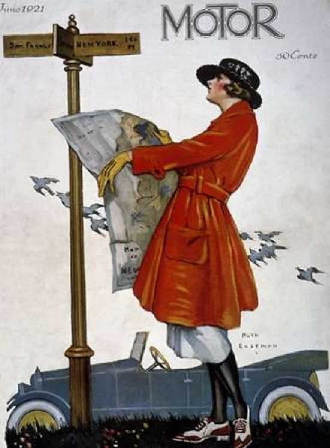 Motor Magazine - Cover Image Poster Print by Ruth Eastman (9 x 12 ...