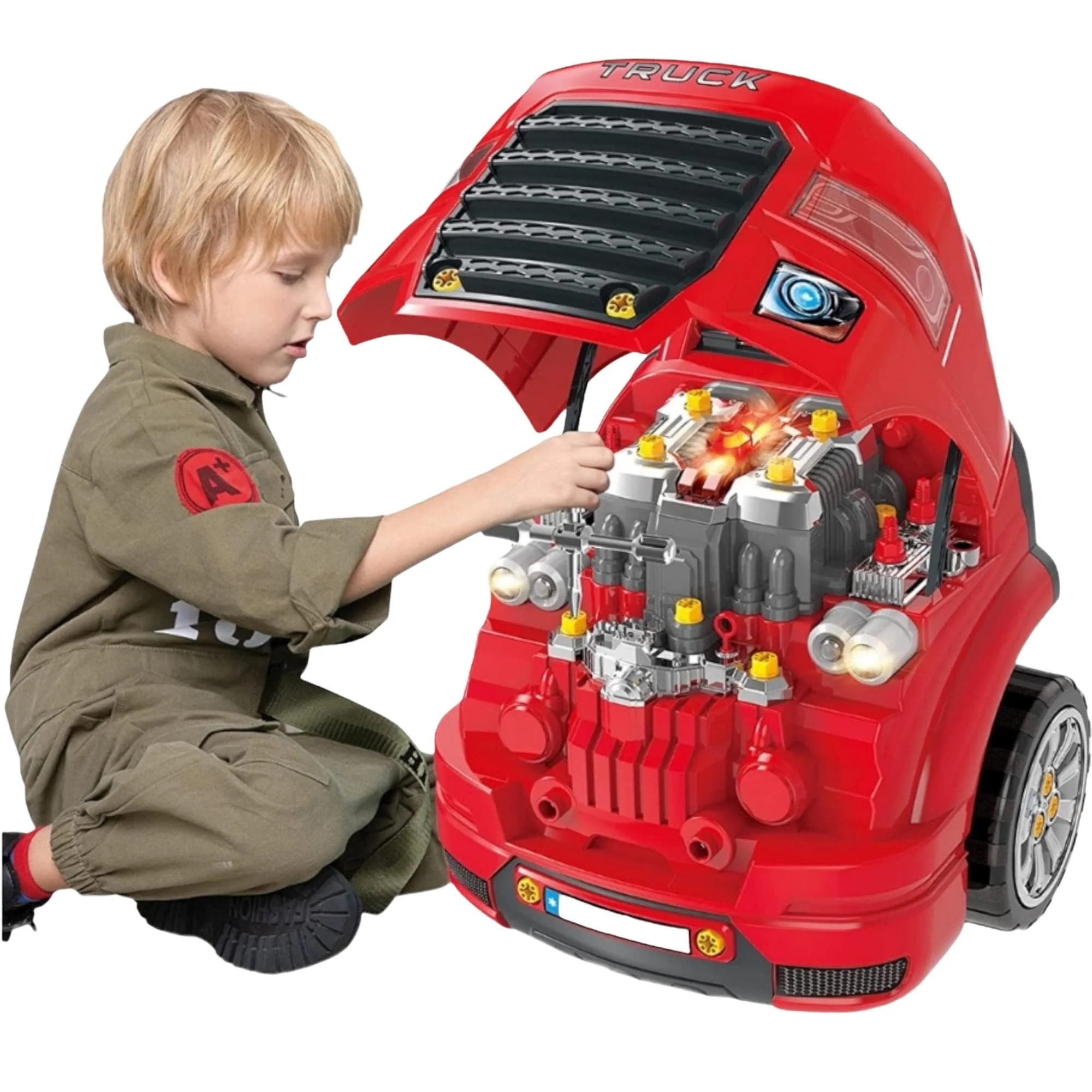 Motor Master Engine Workshop Removable Wheels, Motor Master Light Red ...