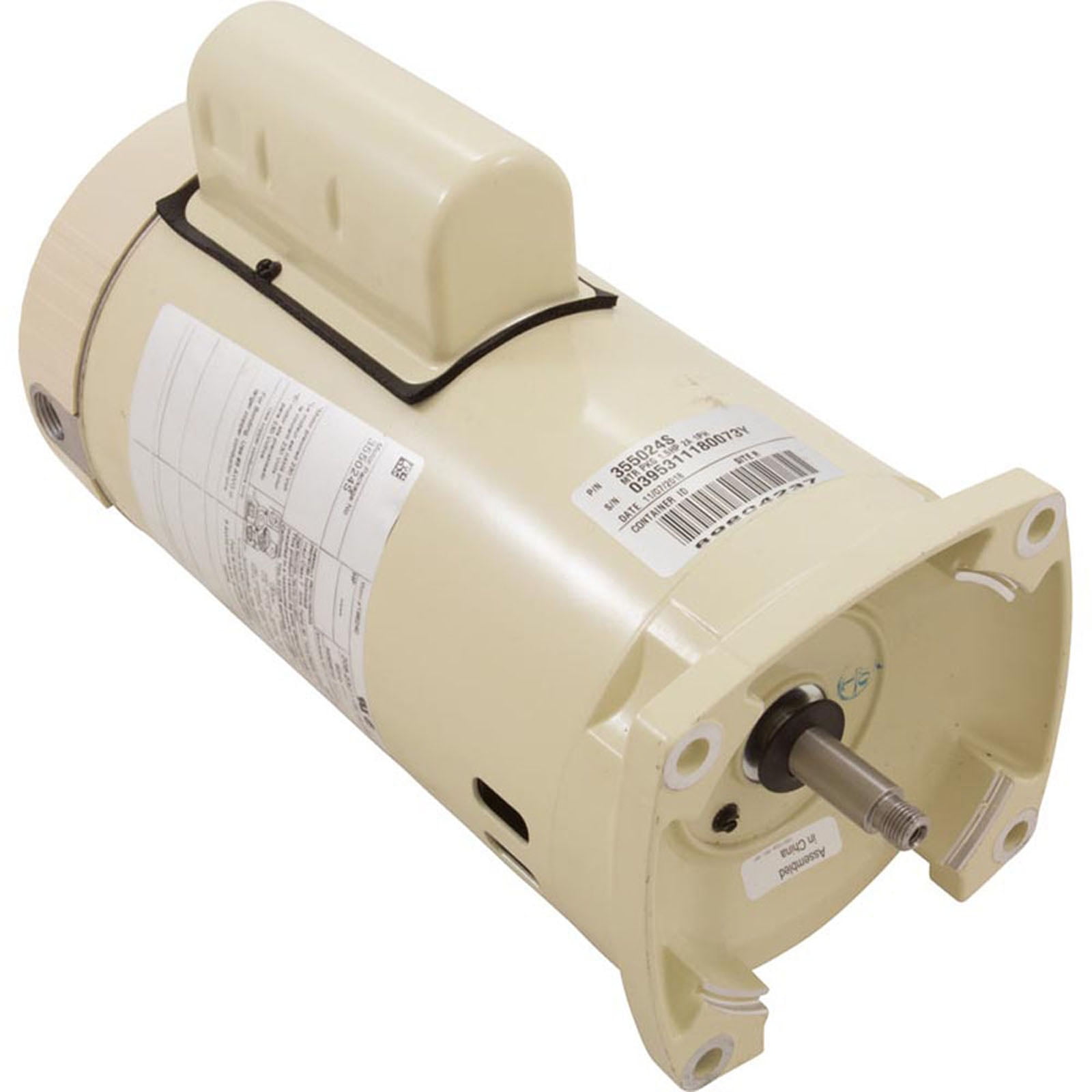 Pentair 1.5hp Motor, WF/SF, 115v/208-230v, 1-Spd, 56Y SQFL, Full ...
