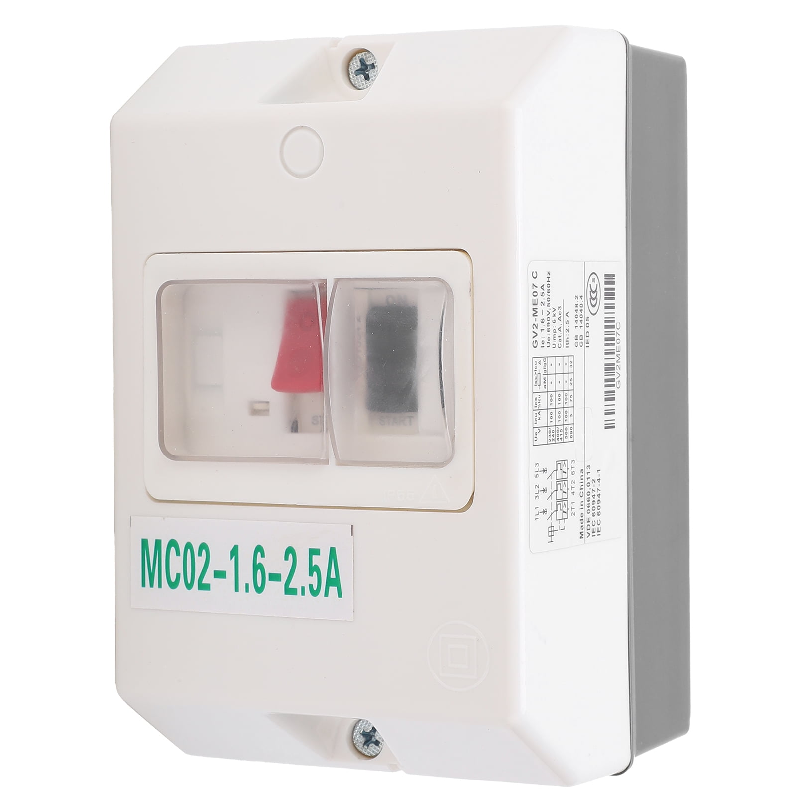 Motor Protection Switch Circuit Breaker MC02‑1.6‑2.5A 50/60Hz ABS ...