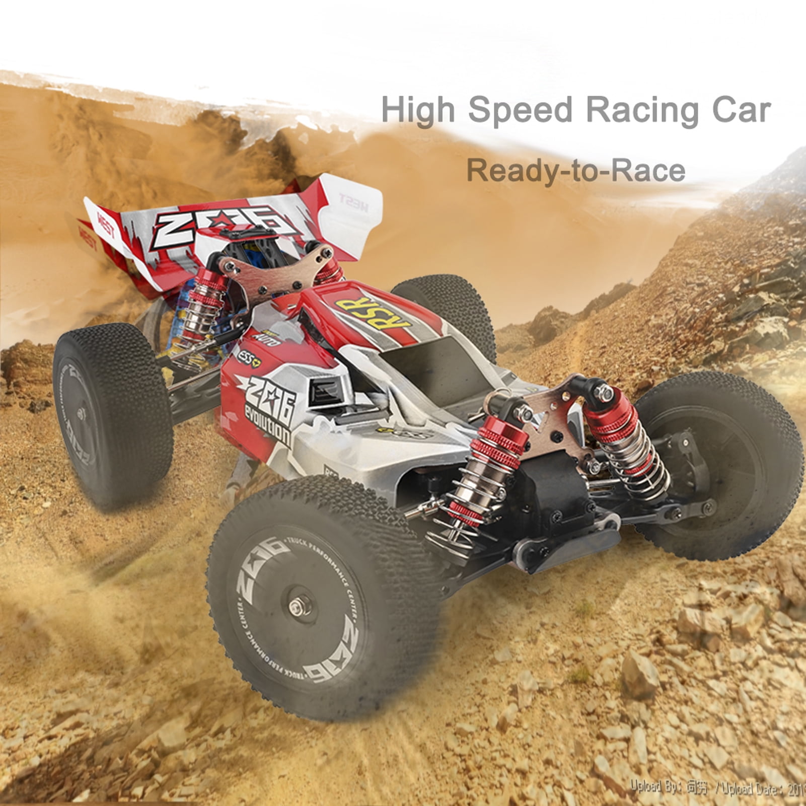 Motor RC Car 60km/h High Speed 1/14 2.4GHz RC Car 4 Wheel Drive Racing ...