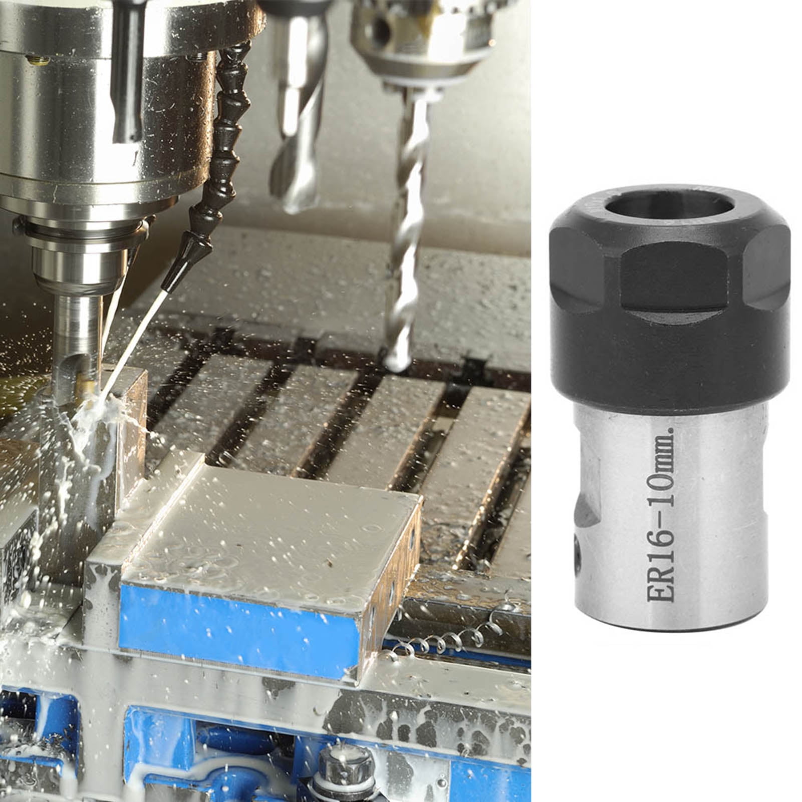 Motor Shaft Clamping Tool,C20‑ER16‑35L Collet Block Chuck Collet Holder Spindle Motor Shaft ...