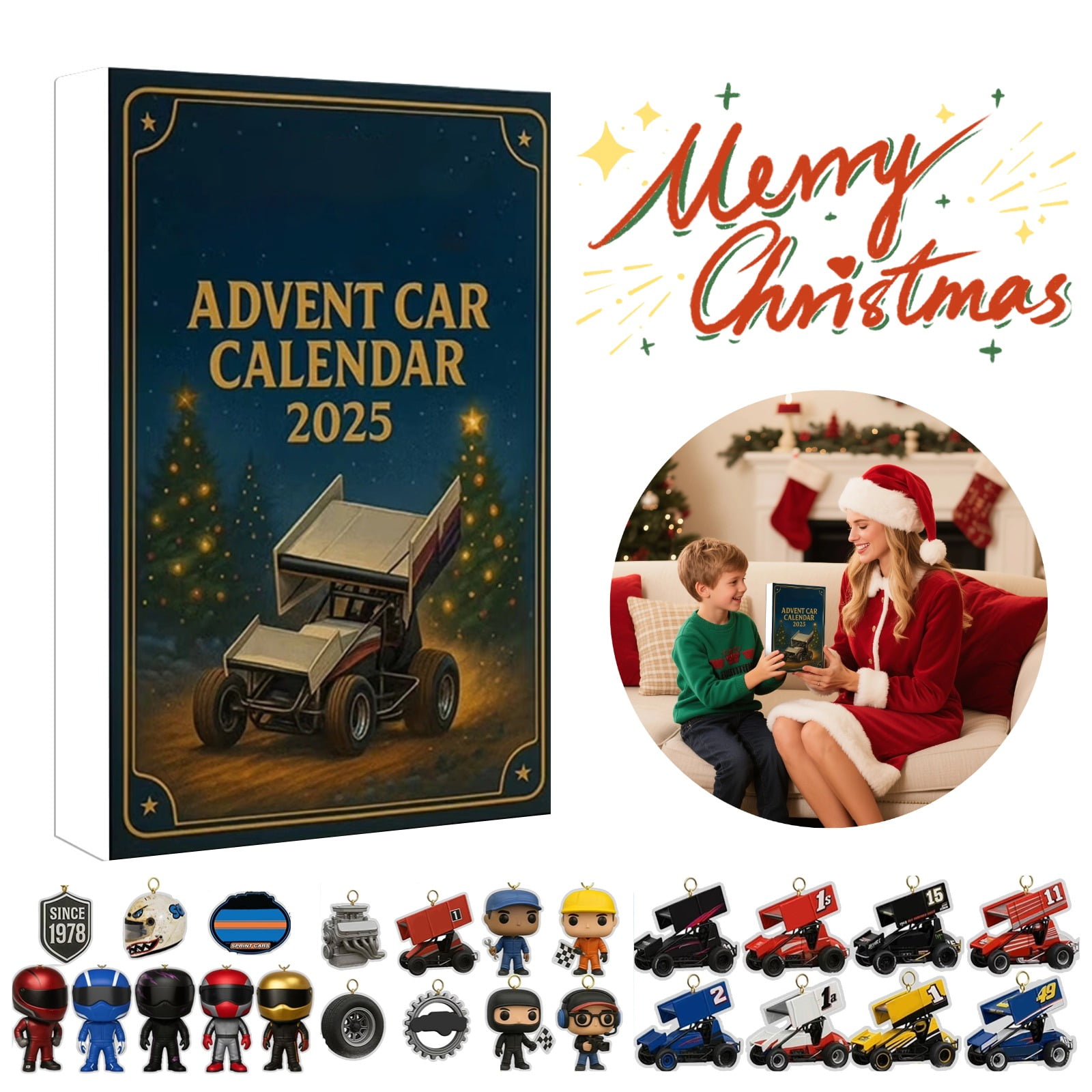Motor Sports Outlaws Advent Calendar 2025, 24 Unique 2D Acrylic Racing ...