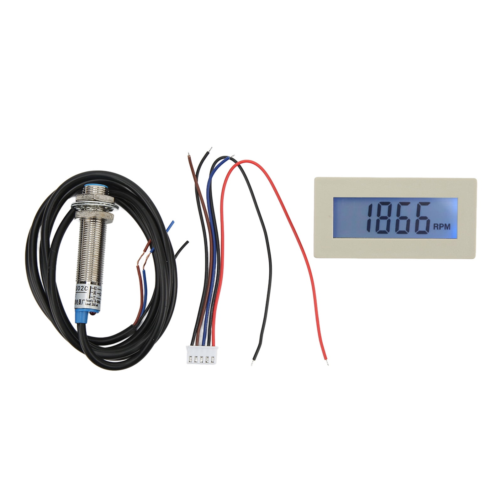 Motor Tachometer 10 to 9999 LCD Display Accurate Measurement RPM ...