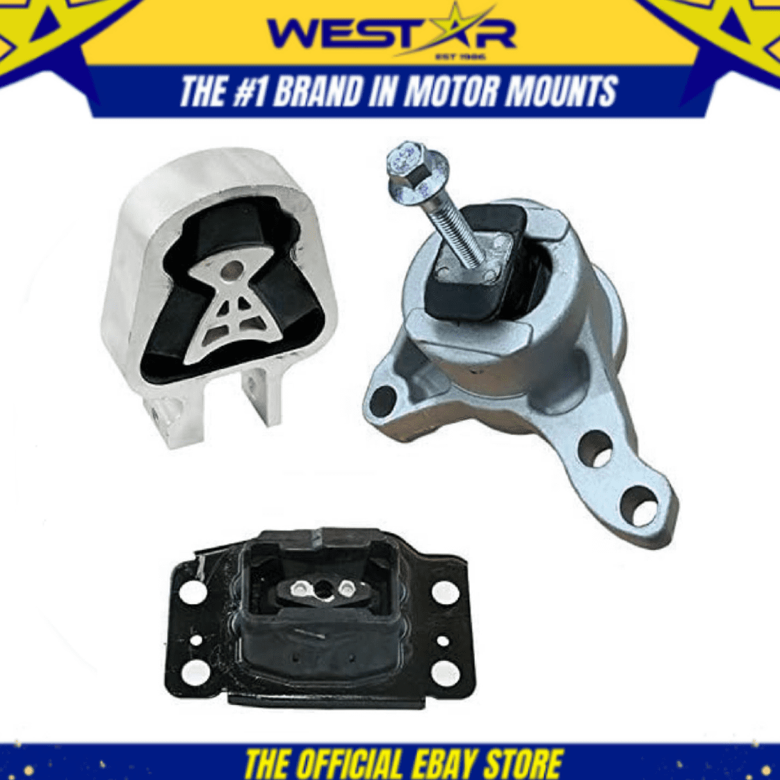 Motor & Trans Mount 3PCS Set Fit 14-20 Ford Fusion 1.5L/ 13-14 Fusion 1 ...