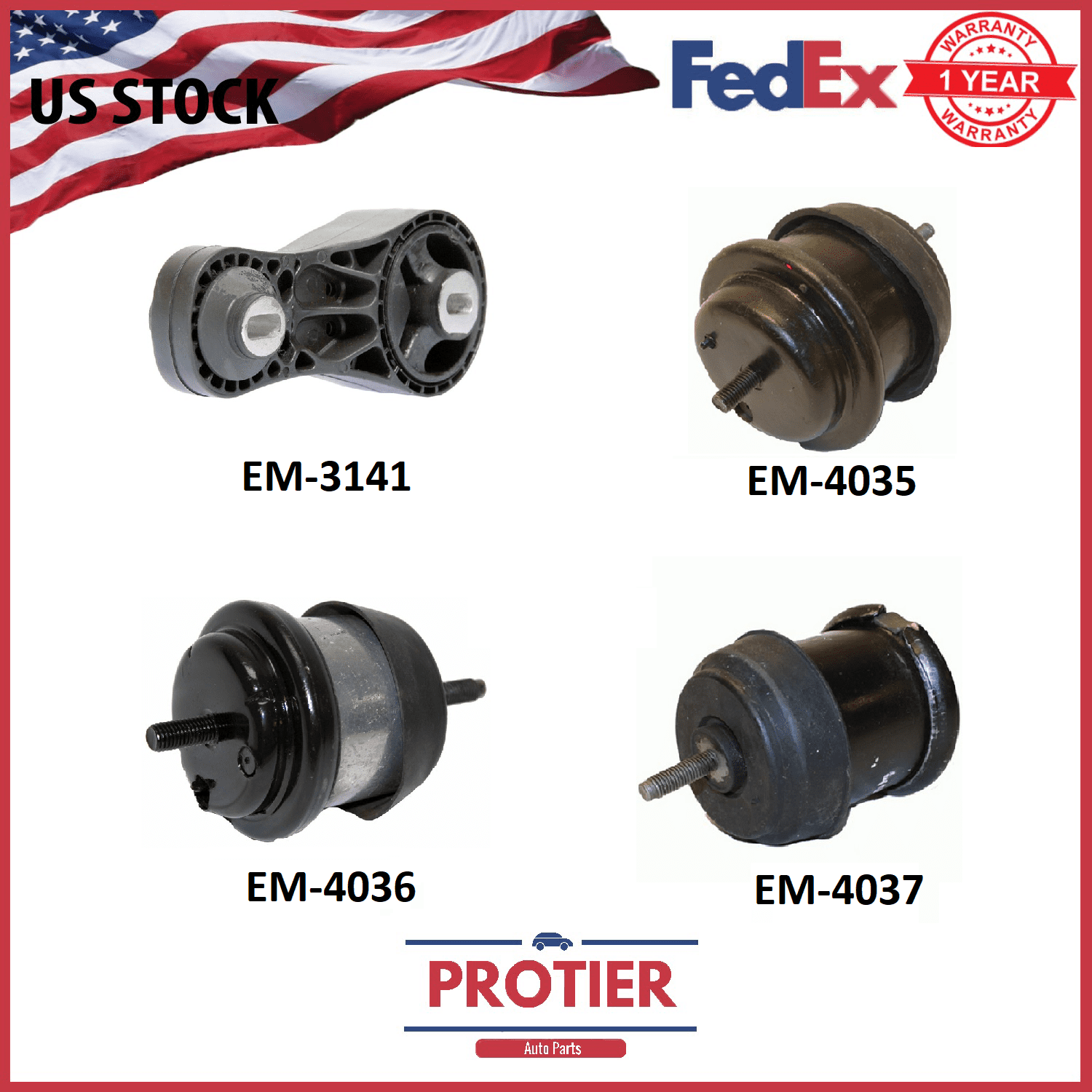 Motor & Trans Mount 4PCS Fit 09-17 Buick Enclave/ Chevy Traverse 3.6L ...