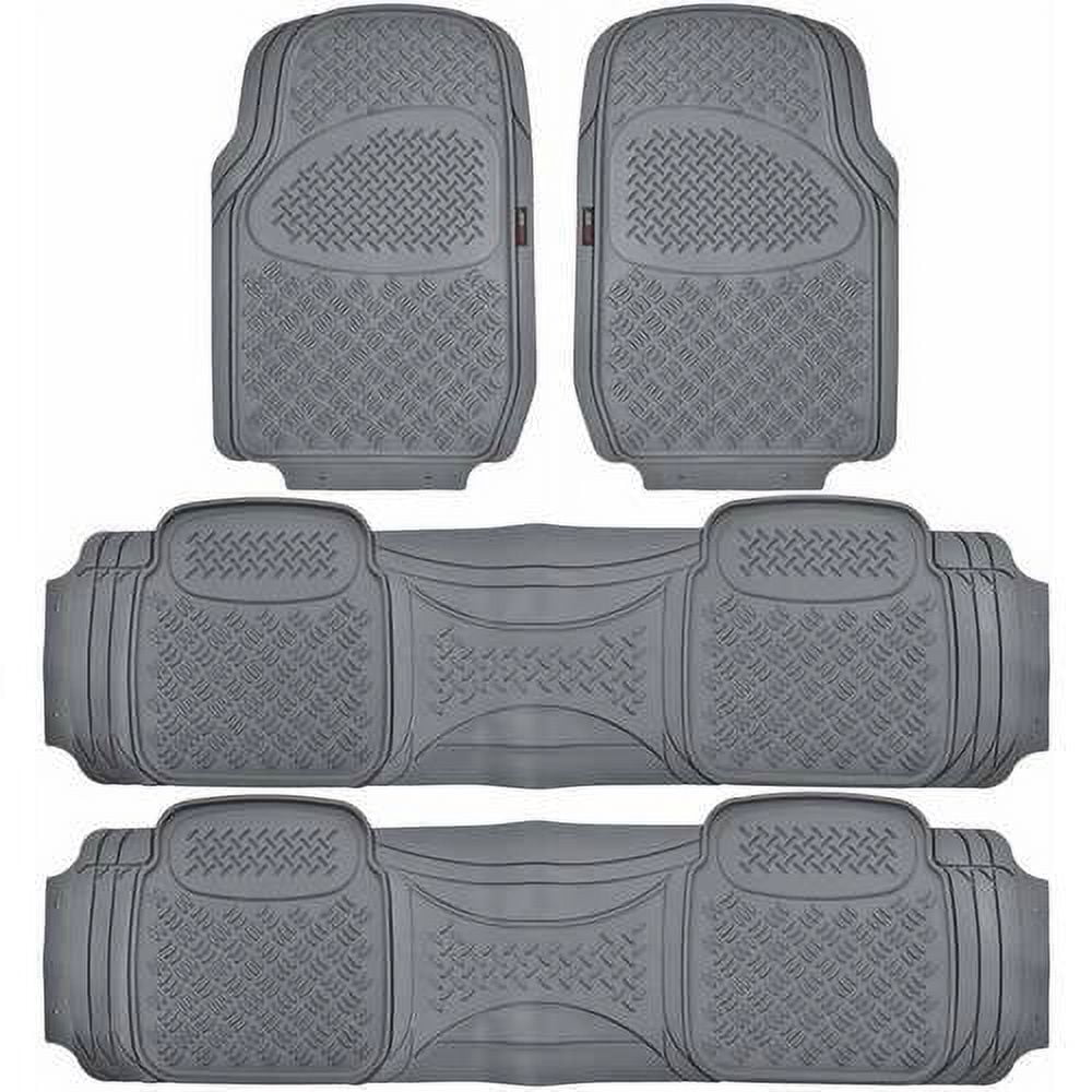 Motor Trend All Weather Car Floor Mats, 3 Rows Odorless, Black Beige ...