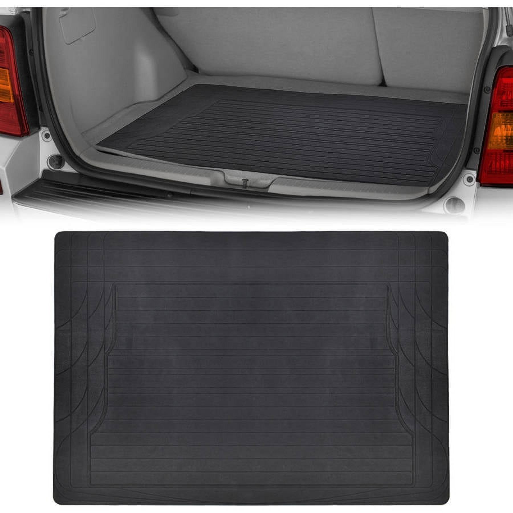 Motor Trend Cargo Trunk Floor Mat, Trimmable Utility Mat, Black ...