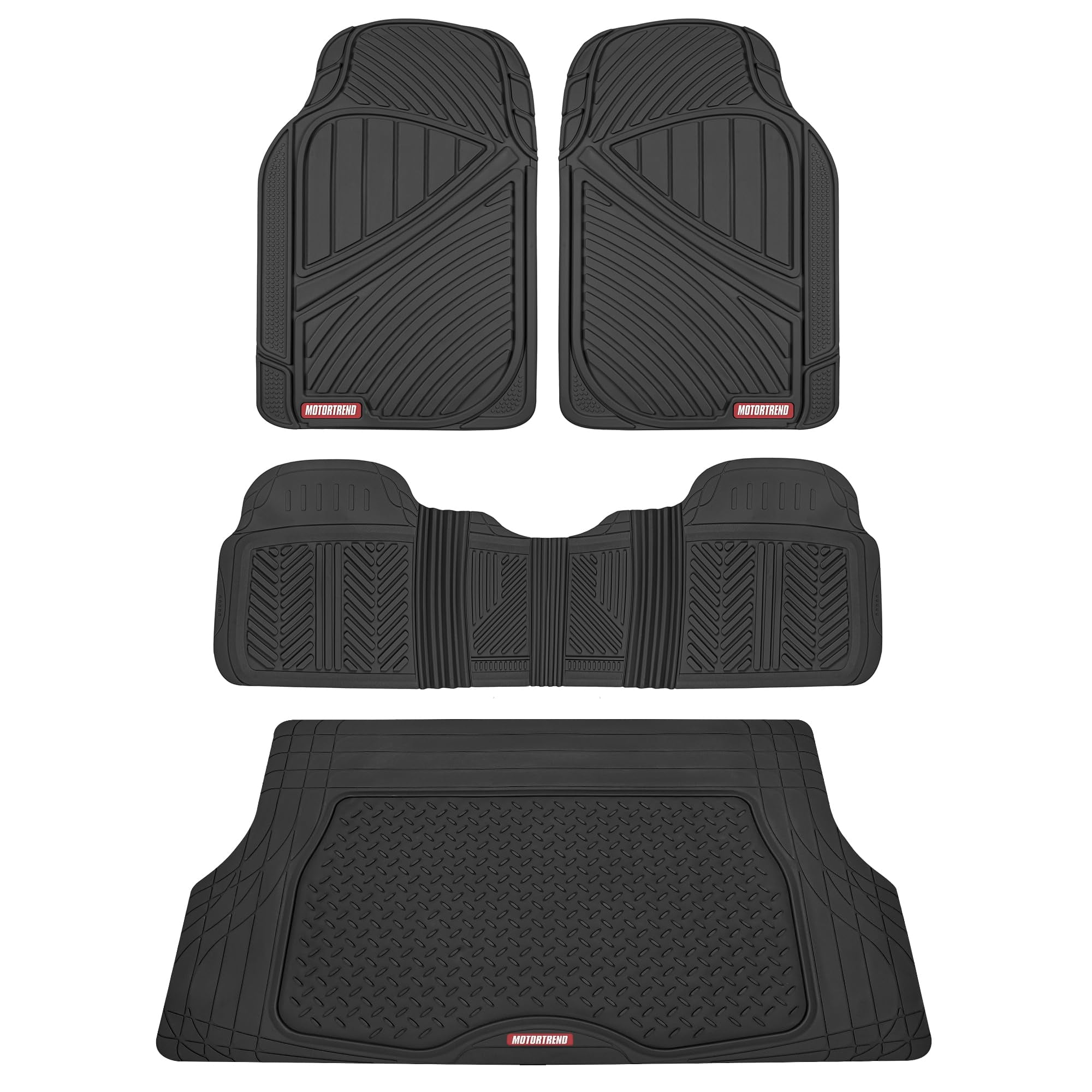 Motor Trend FlexTough Performance All Weather Rubber Car Mats with ...
