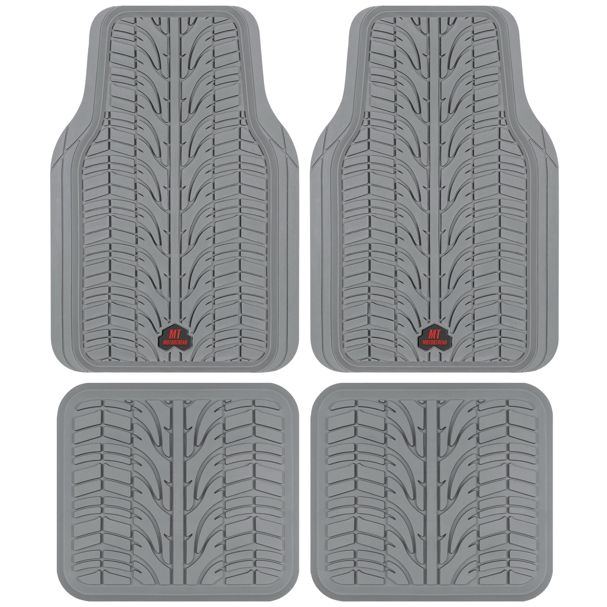 Motor Trend Grand Prix Tire Tread Rubber Car Floor Mats for Autos SUV ...