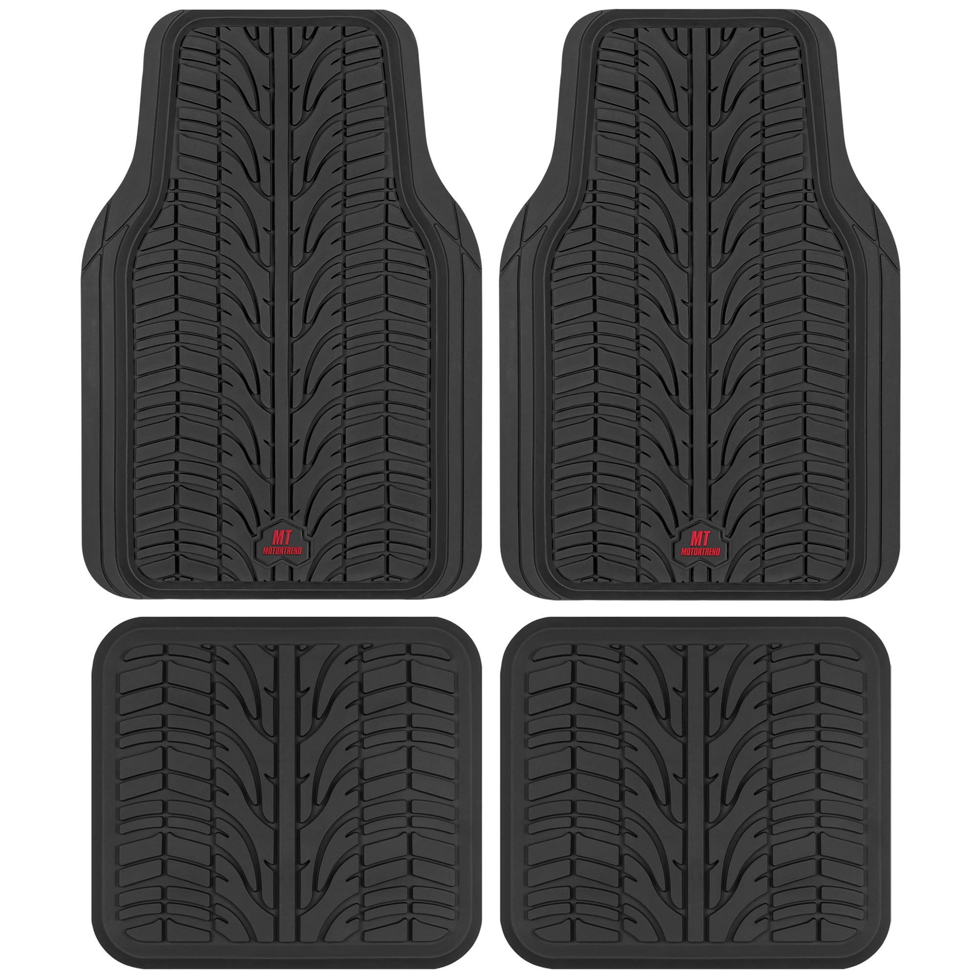 Motor Trend Grand Prix Tire Tread Rubber Car Floor Mats for Autos SUV ...