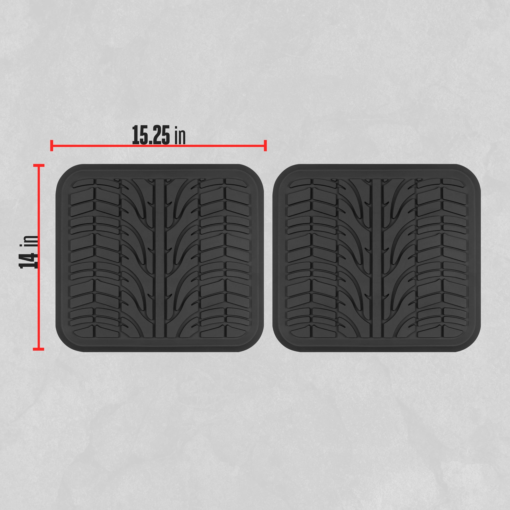 "Motor Trend Grand Prix Tire Tread Rubber Car Floor Mats for Autos SUV ...