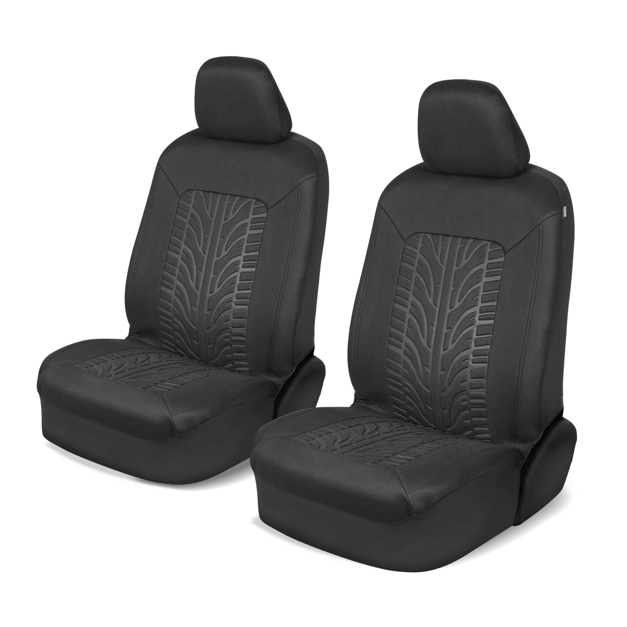 Motor Trend GrandPrix Seat Covers for Cars, 2-Pack Black Tire Tread ...