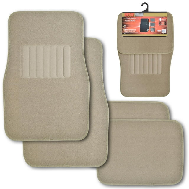Motor Trend Premium Carpet Car Floor Mats - 4 Pieces Thick Carpet ...