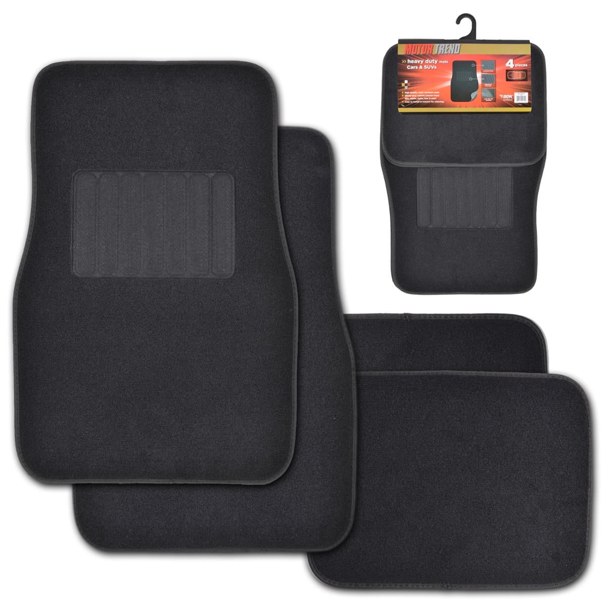 Motor Trend Premium Carpet Car Floor Mats -4 Pieces Thick Universal Fit ...