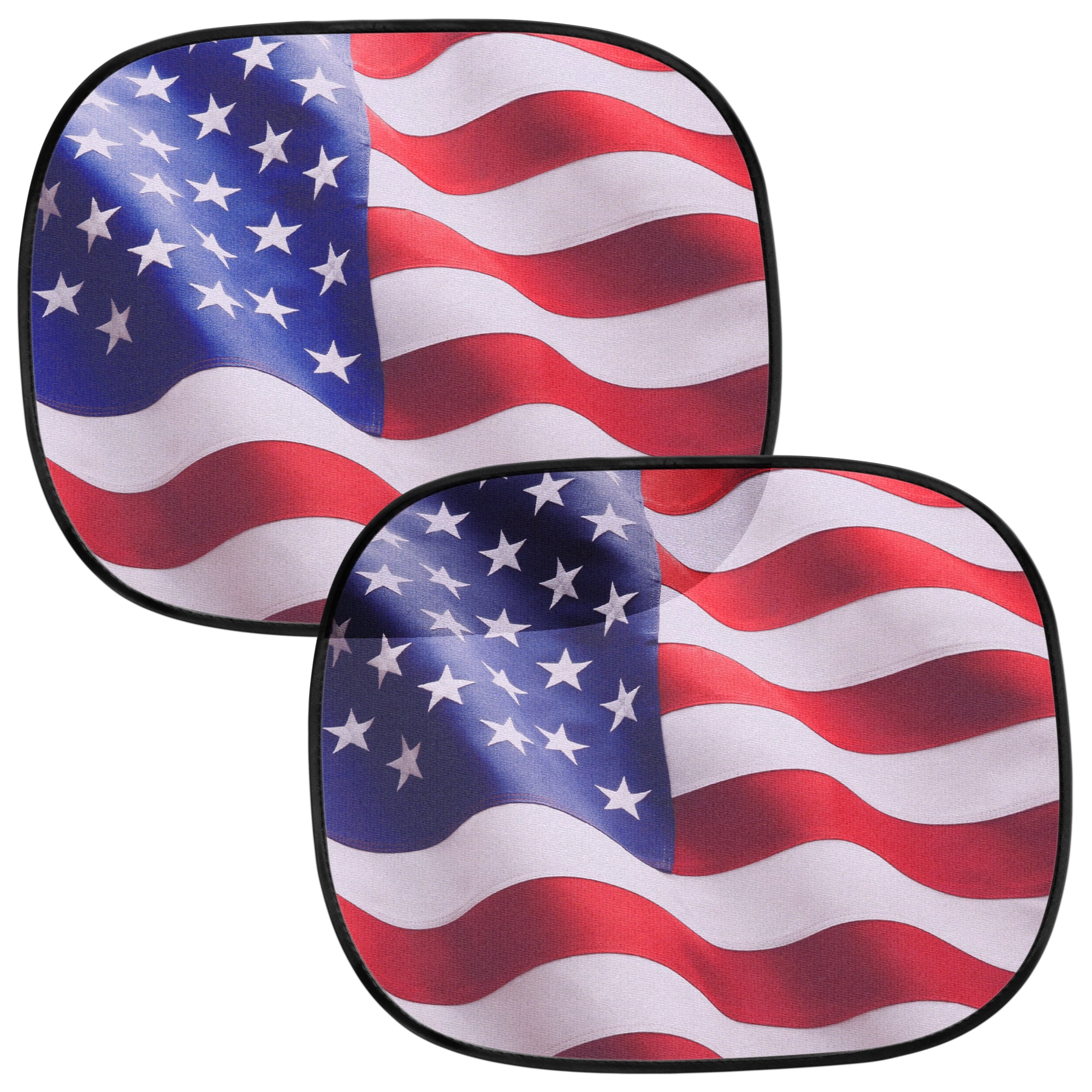Motor Trend USA Americana Flag Car Window Shades, 2-Pack (18” x 14 ...