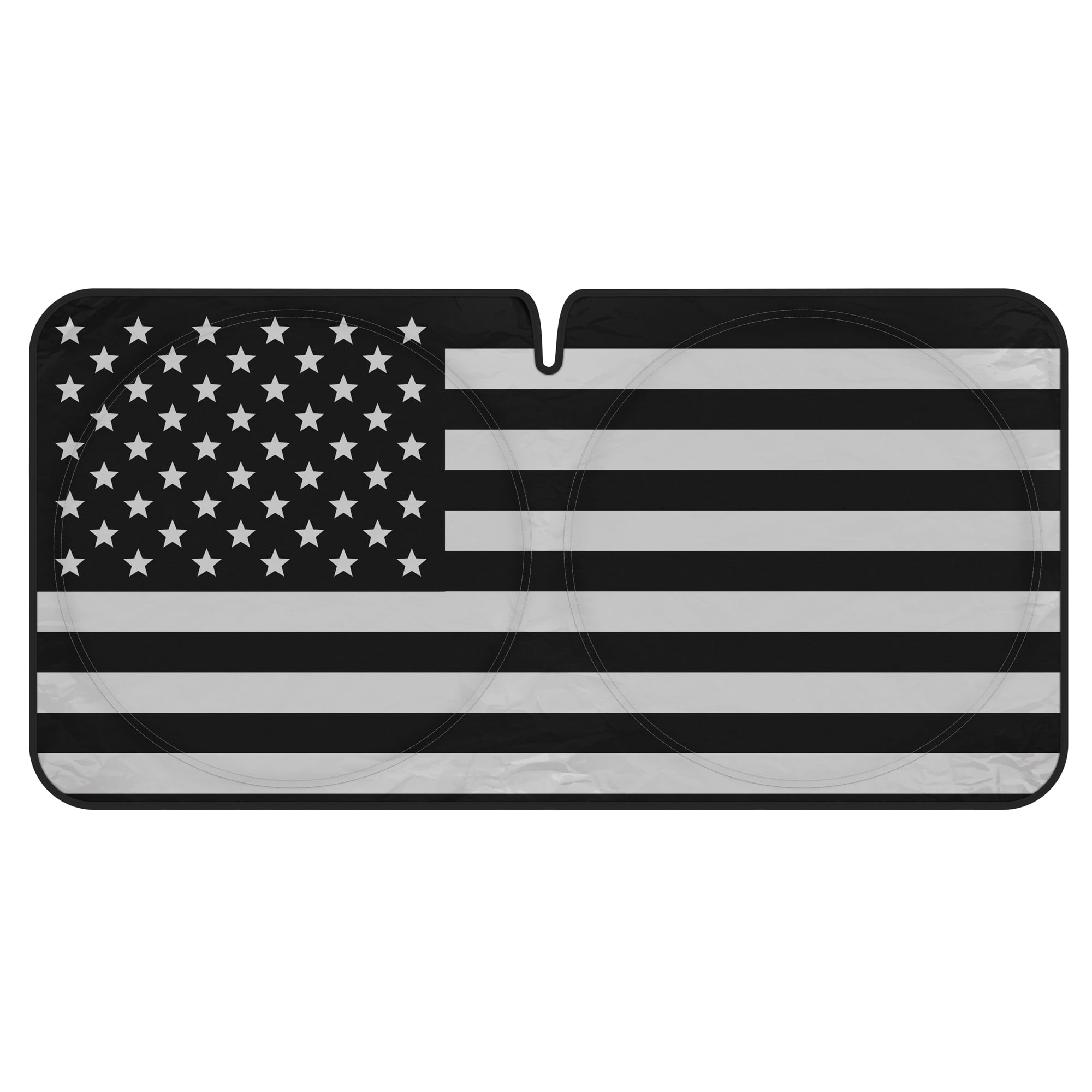 Motor Trend USA Black American Flag Car Windshield Sun Shade, Foldable ...