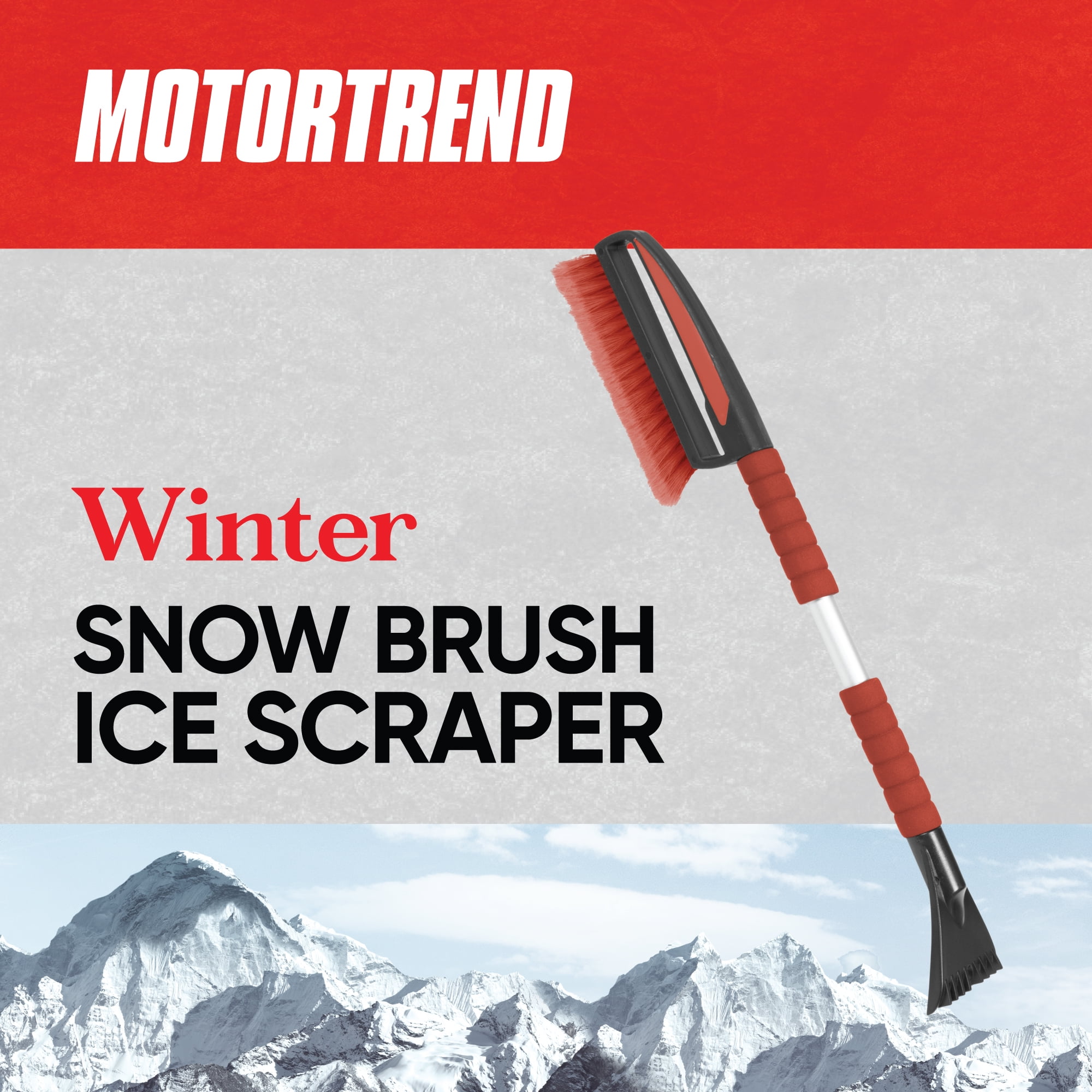 Motor Trend Winter Snow Brush,Broom with Soft Ergonomic Foam Grip, Ice ...