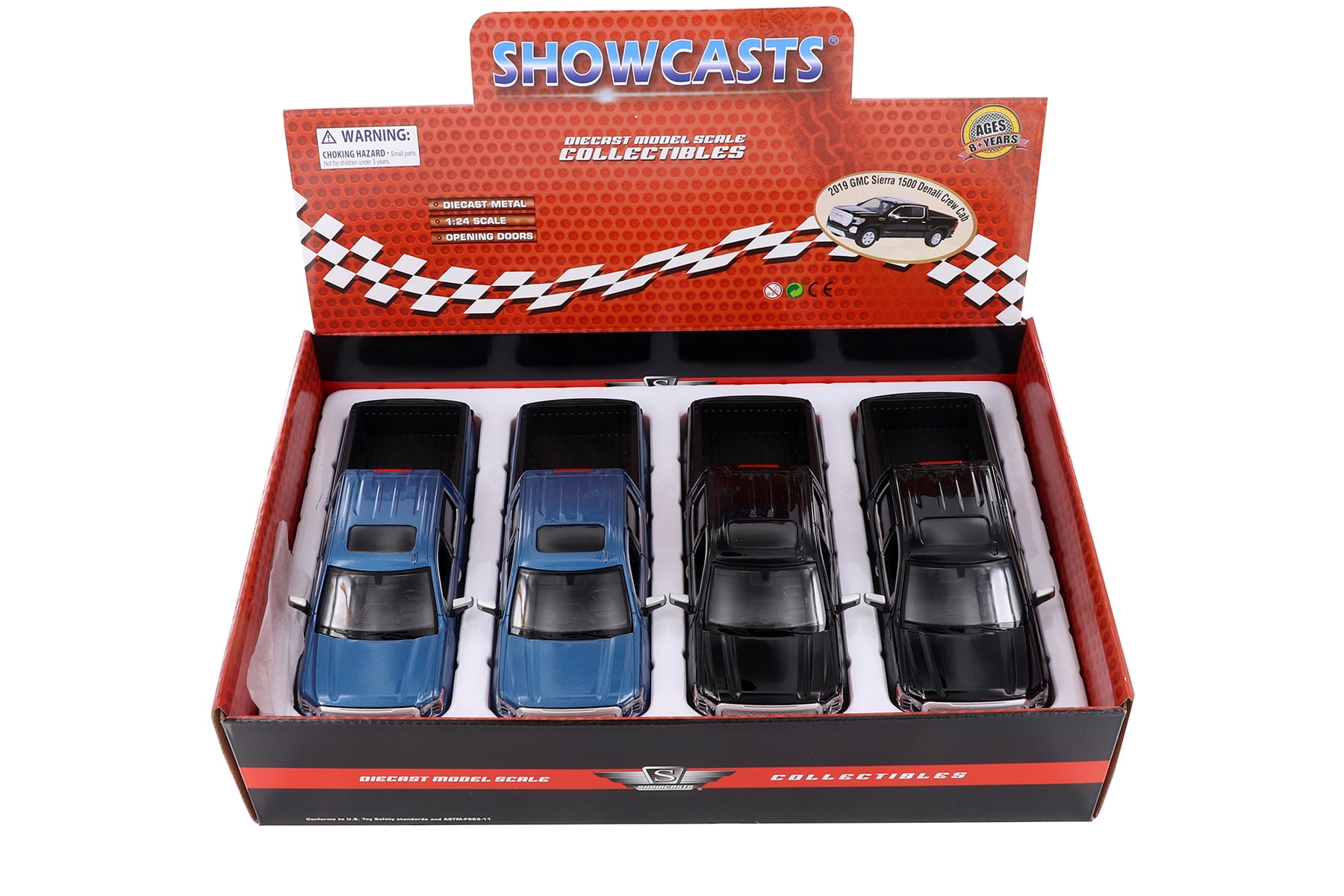MotorMax 2019 GMC Sierra 1500 Denali Crew Cab Pickup Diecast Car Set ...