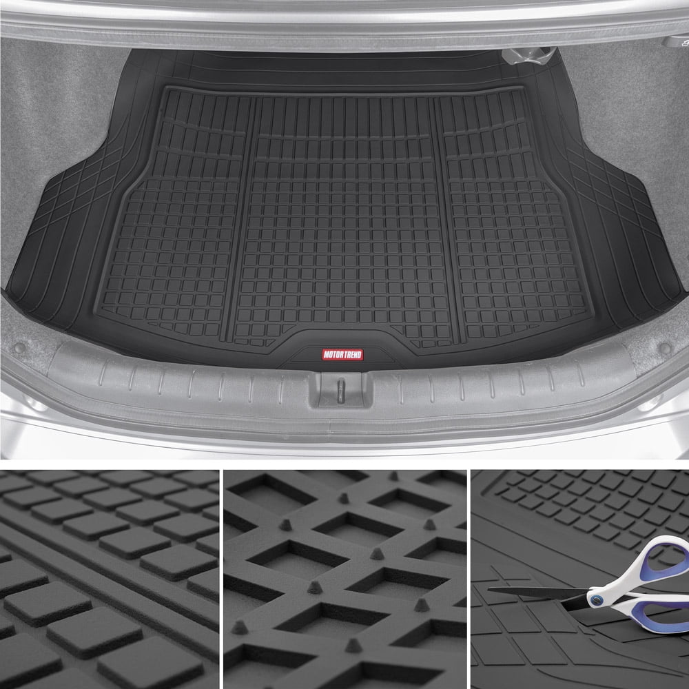 MotorTrend FlexTough Cargo Trunk Floor Mat Liner - Made for Chevy, Ford, Dodge, GMC, Honda ...