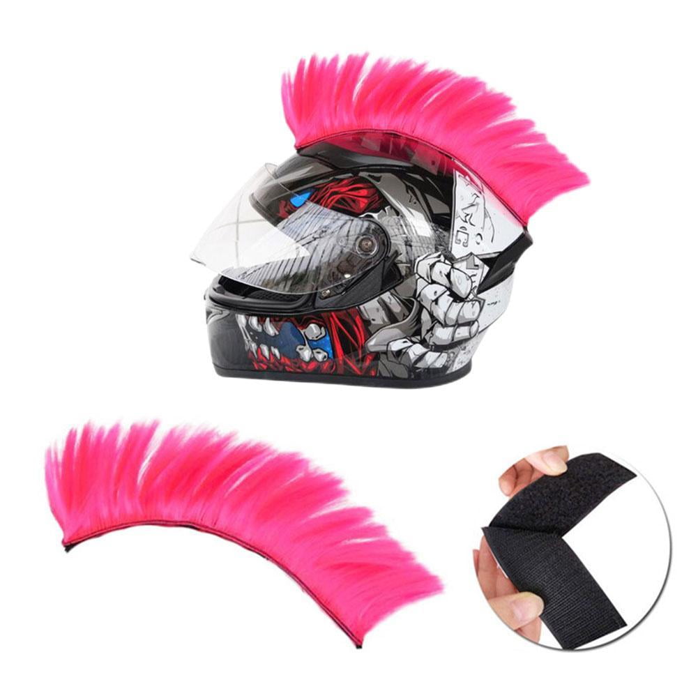 Motorbike Helmet Mohican Mohawk Punk Wig Helmet Hair Decor] Sticker ...