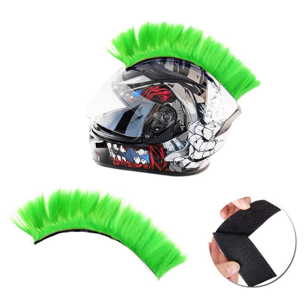Motorbike Helmet Mohican Mohawk Punk Wig Helmet Hair Decor] Sticker ...