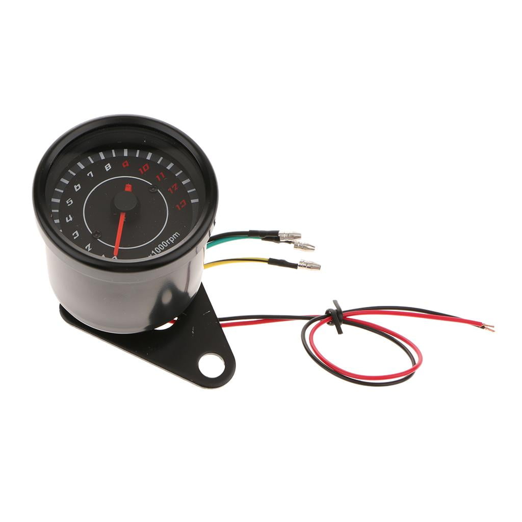 Motorbike LED Backlight Dual Tachometer Gauge W/Bracket - Walmart.com