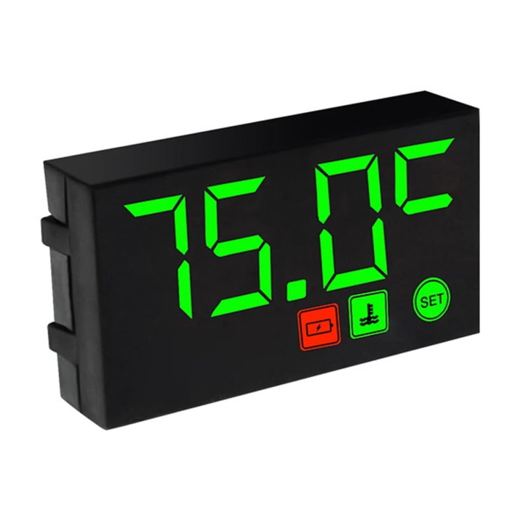 Motorbike LED Digital Time Temperature Voltage Voltmeter Thermometer ...