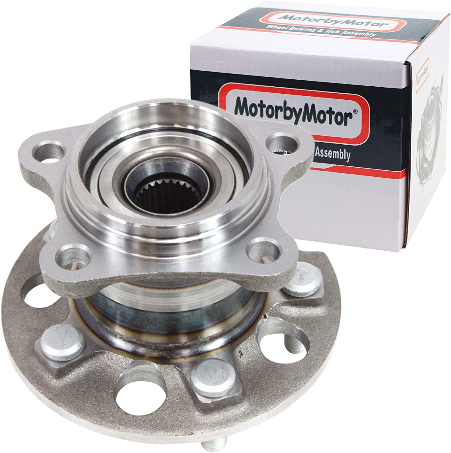 MotorbyMotor 512284 Rear Wheel Bearing and Hub Assembly with 5 Lugs ...