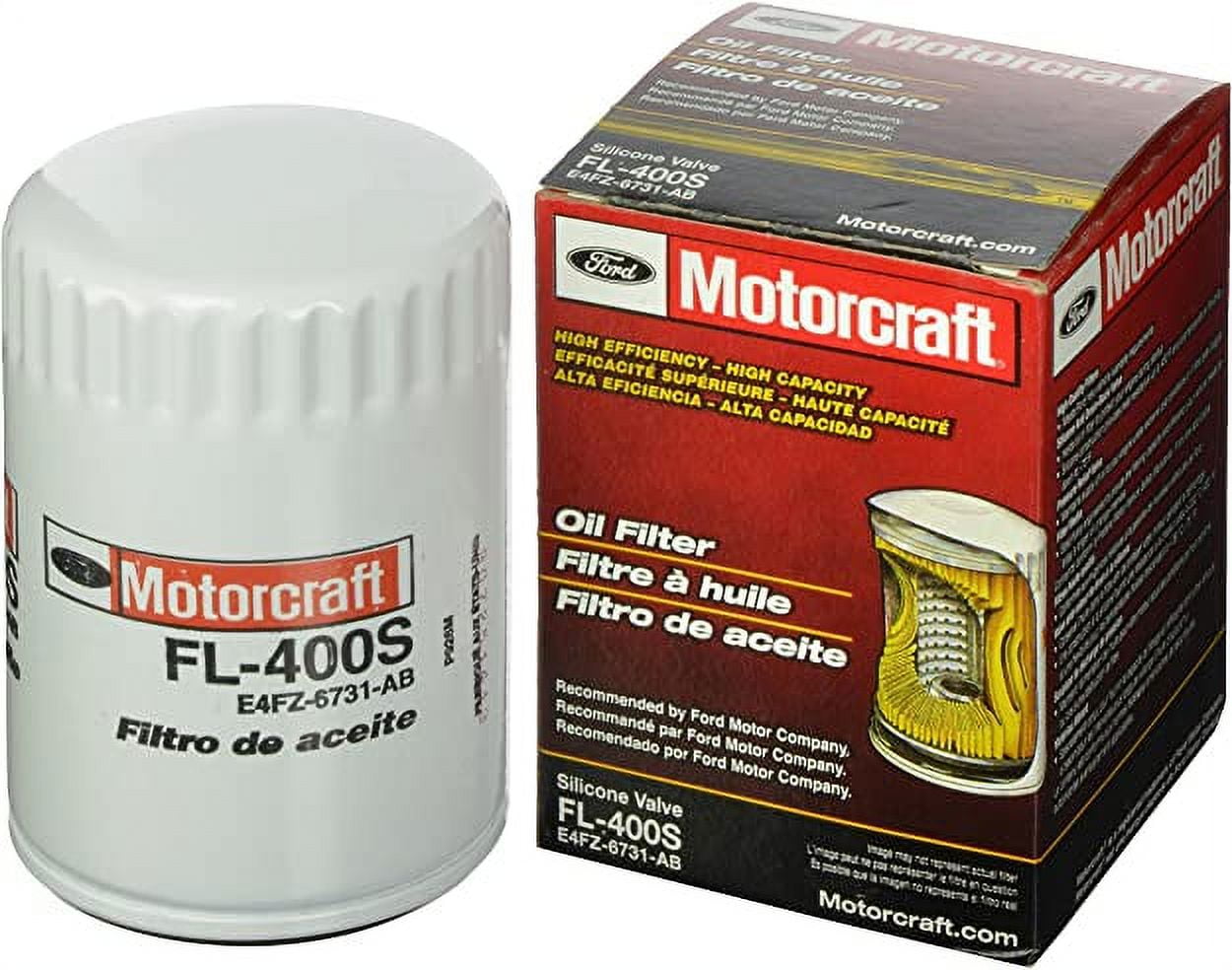 Motorcraft Oil Filter FL400SW, SAE USCAR-36 Compliant, Silicone Anti ...