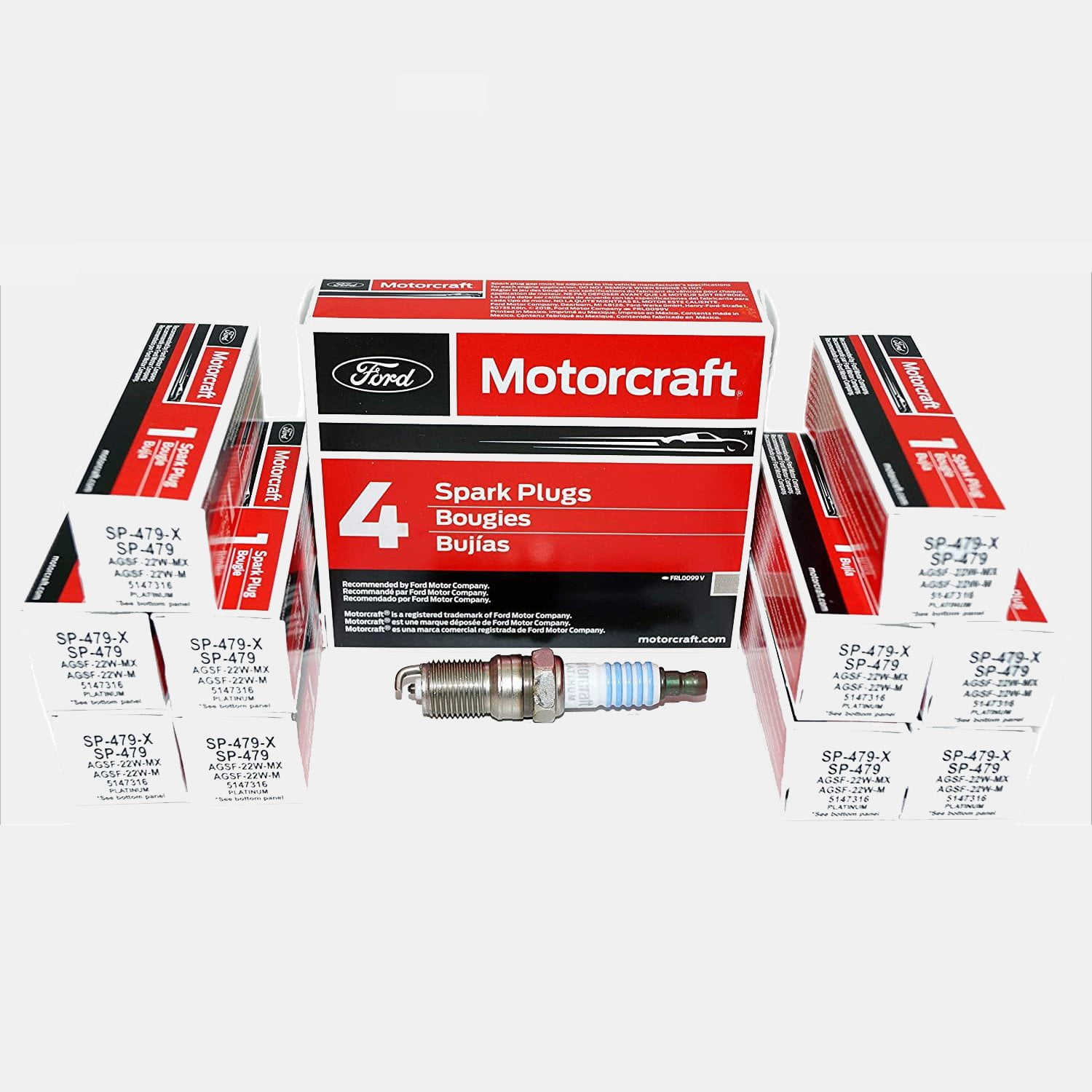Motorcraft SP479 Spark Plug AGSF22WM for Cars & Auto - 10-PACK - Walmart.com