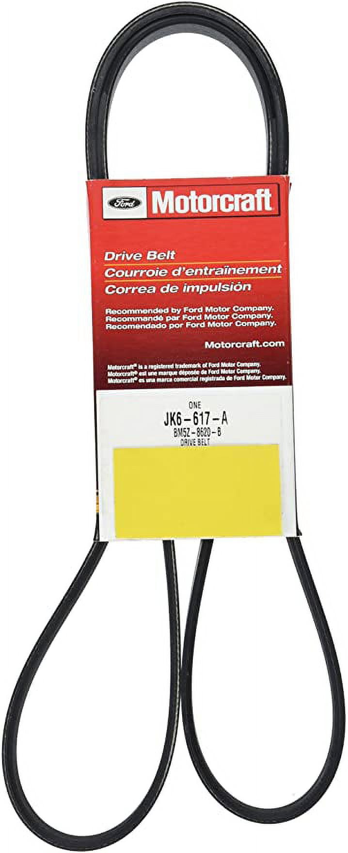 Motorcraft Serpentine Belt JK6-617-A Fits select: 2013-2016 FORD ESCAPE ...