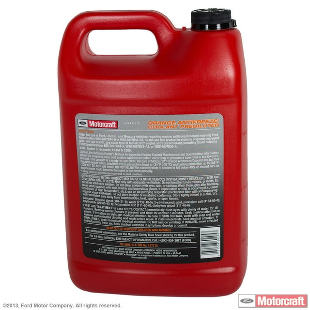 Motorcraft VC-3DIL-B Orange Prediluted Antifreeze / Coolant - Gallon ...