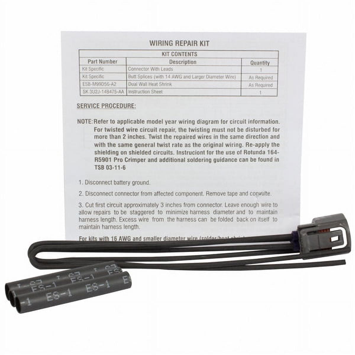 Motorcraft WPT-1281 Fuel Rail Pressure Sensor Connector Fits select ...