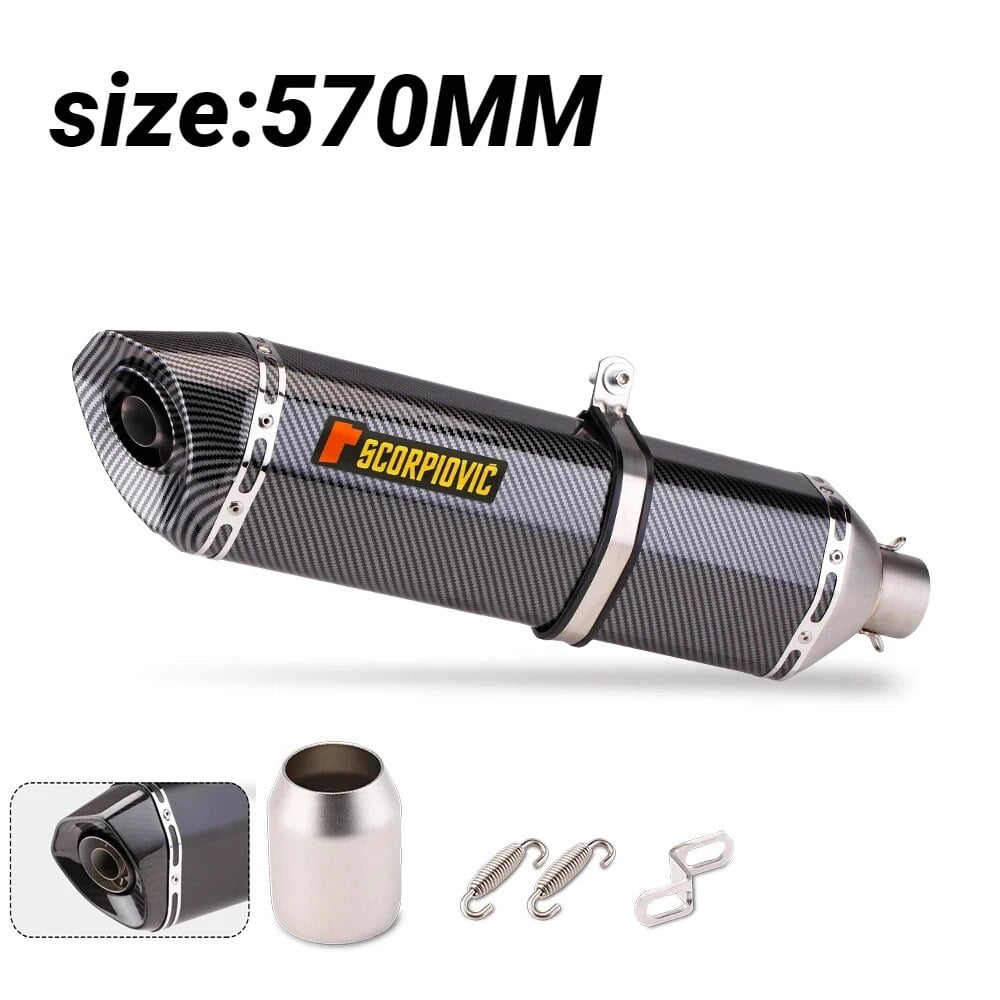 Motorcross Exhaust Universal Motorcycle Muffler 470mm 570mm Length ...