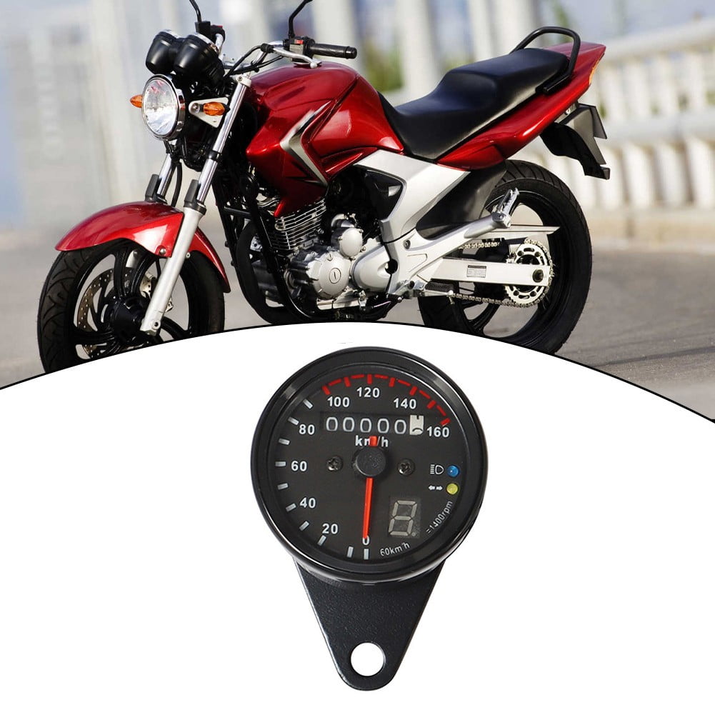 Motorcycle 0-180 km/H Speedometer Odometer Gauge Instrument With LED ...