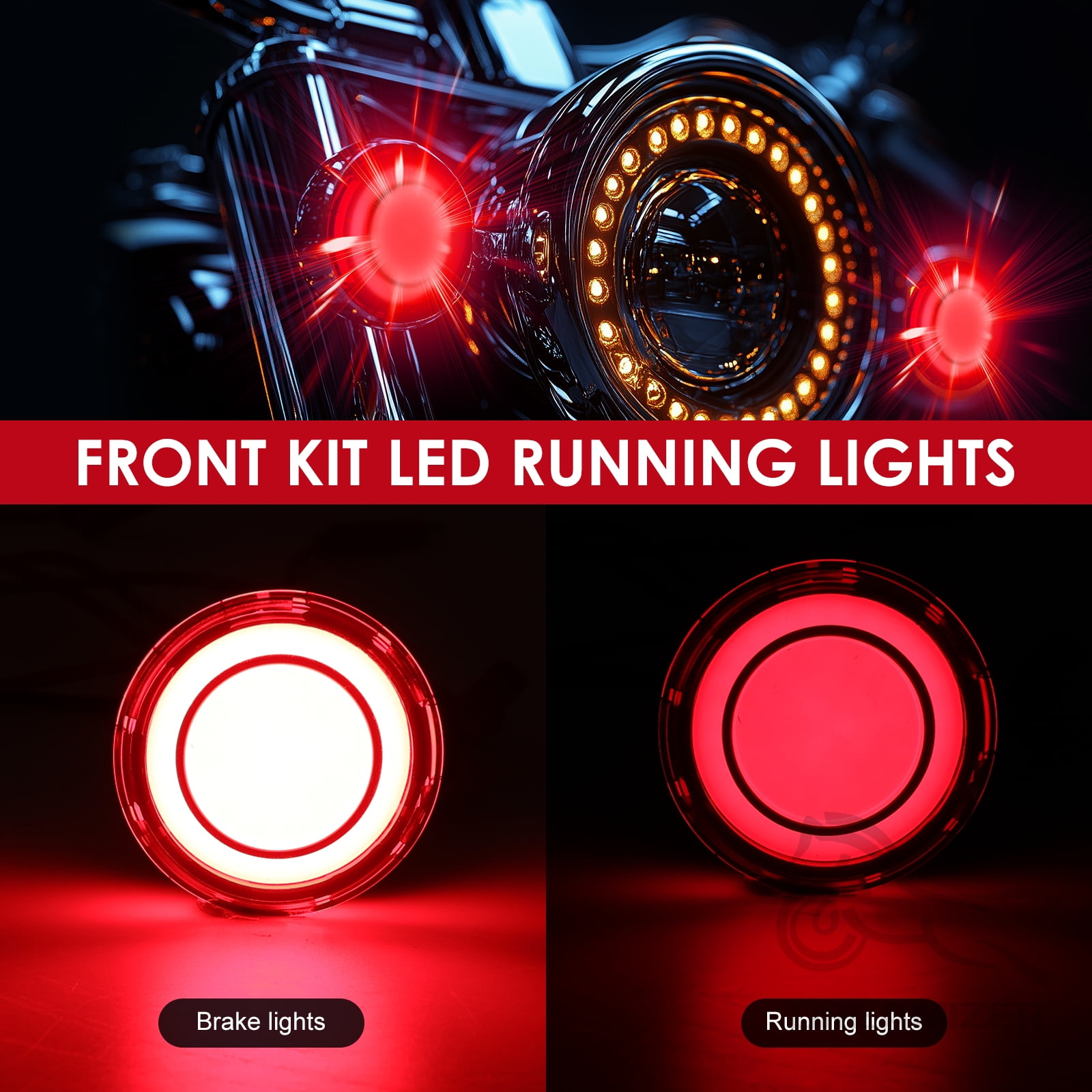 Motorcycle 1156 Led Turn Signal Lights Front Rear 2 Inch Bullet Smoked ...