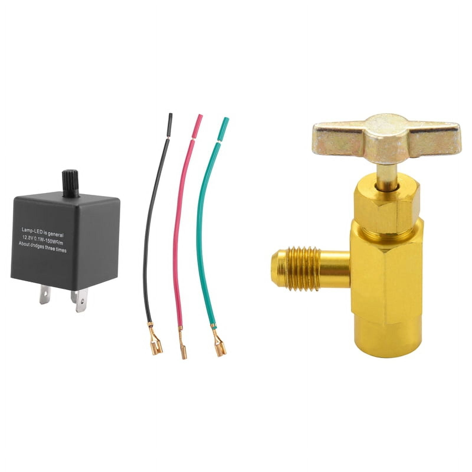 3 Pin Adjustable Electronic Led Flasher Relay & 1/4 Sae M14 Thread Air ...