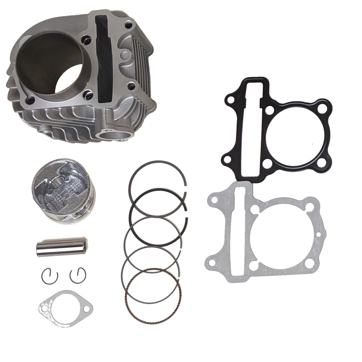 Motorcycle 61mm Big Bore Cylinder Head with Piston Rings Rebuild Kit ...