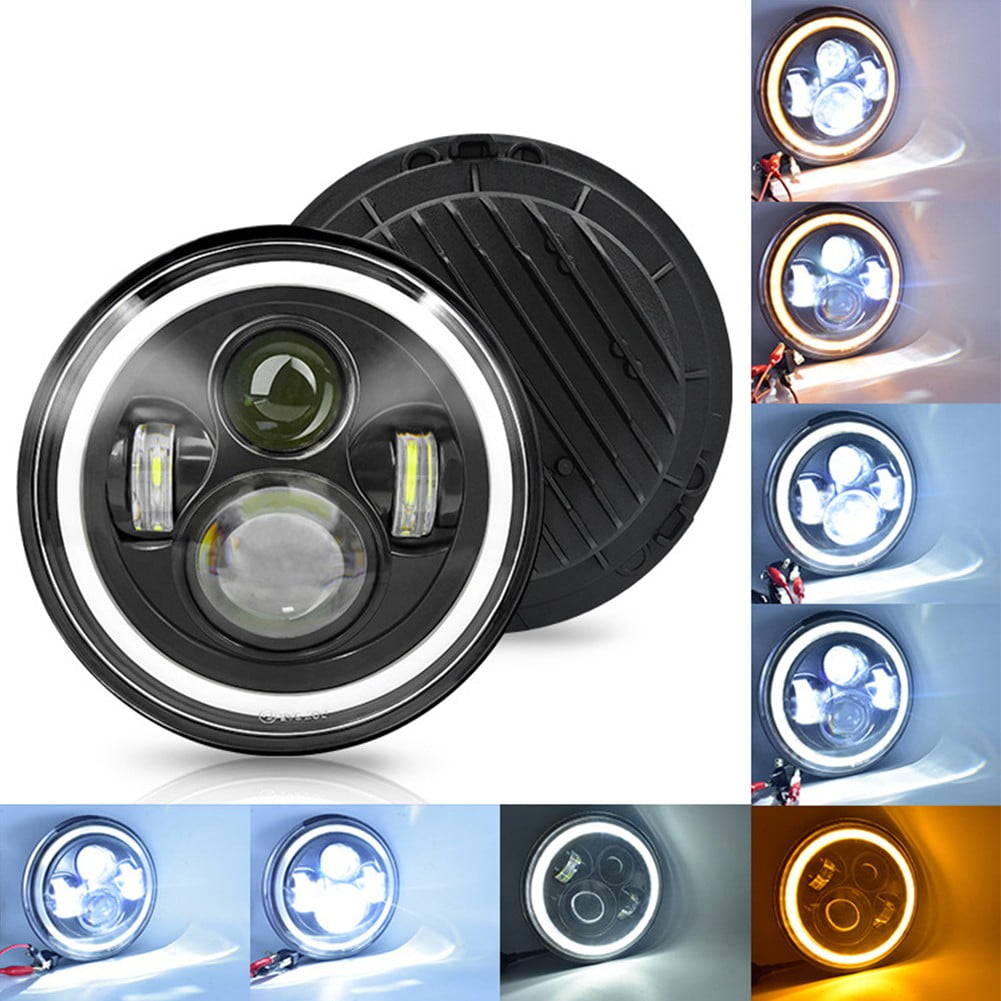 Motorcycle 7 Inch Led Headlight 7 Inch Round for DRL Headlamp Work ...