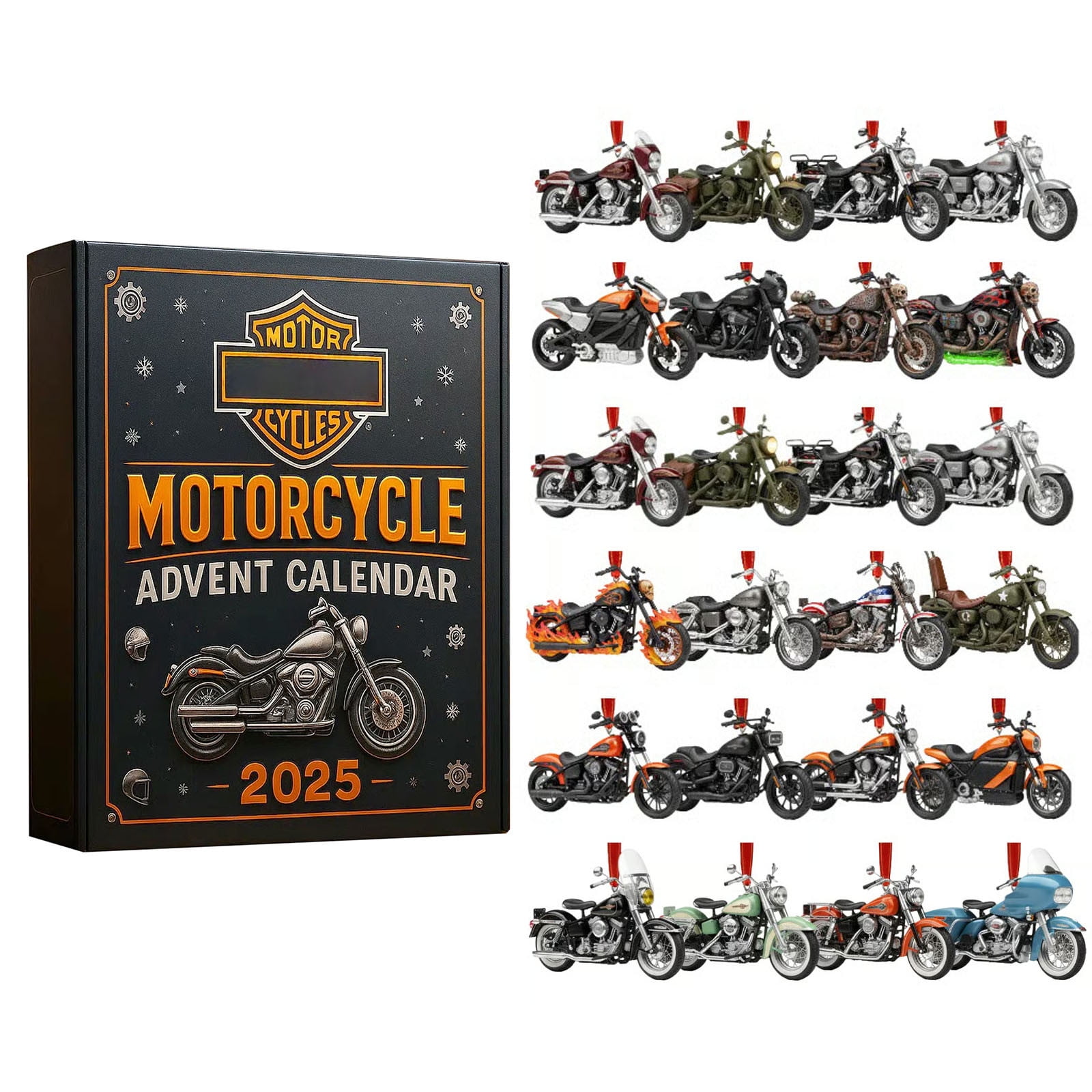 Motorcycle Advent Calendar 2025 -24 Days Christmas Countdown Gift,Fun ...
