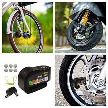 Gadpow Anti-Theft Disc Brake Lock with Alarm for Motorcycles and ...