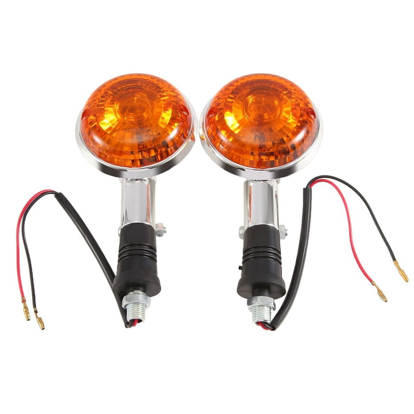 Motorcycle Amber Round Turn Signals Lights Blinker Indicator Lens for ...