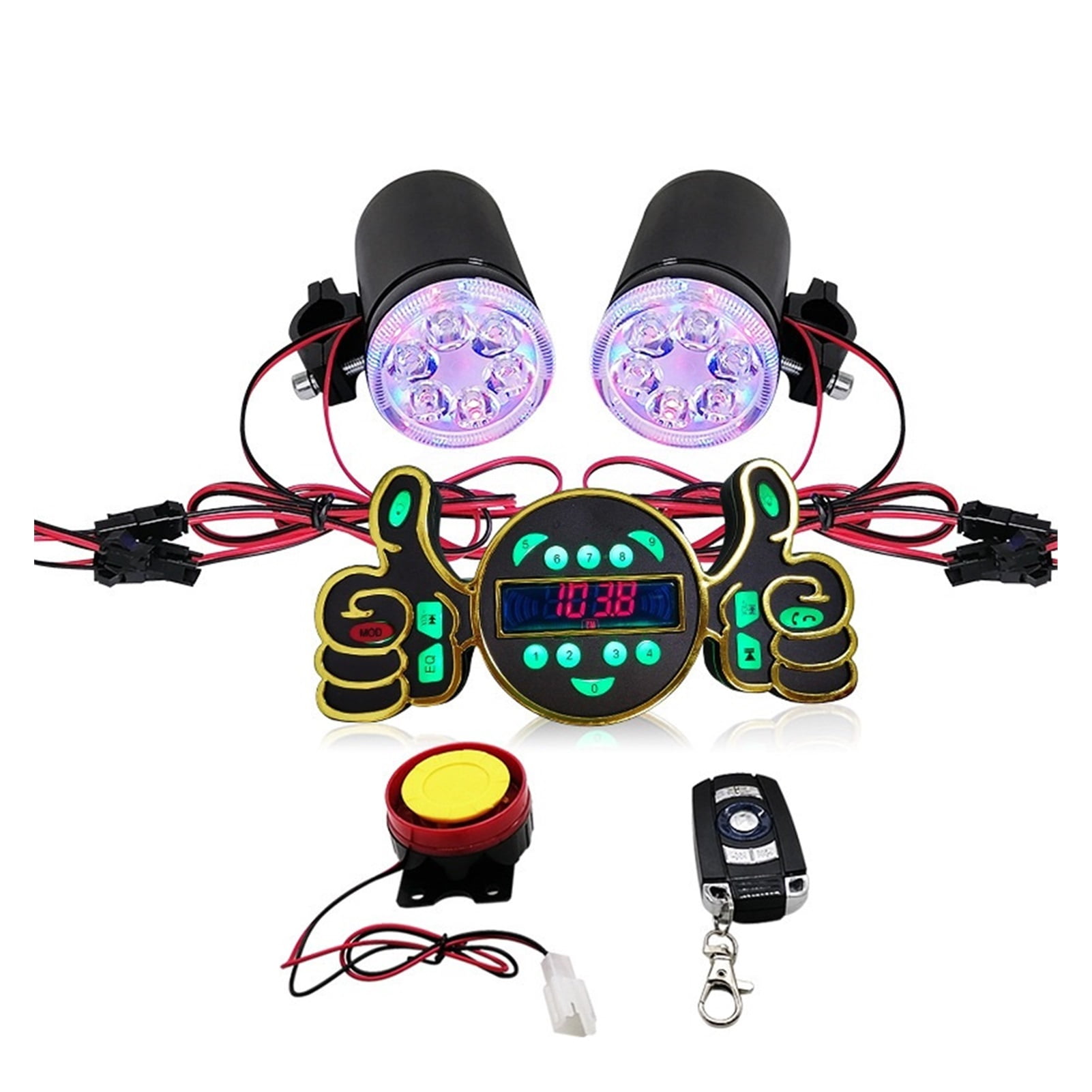 Motorcycle Anti-theft Bluetooth USB Speaker With Colorful Lights Ho-st ...