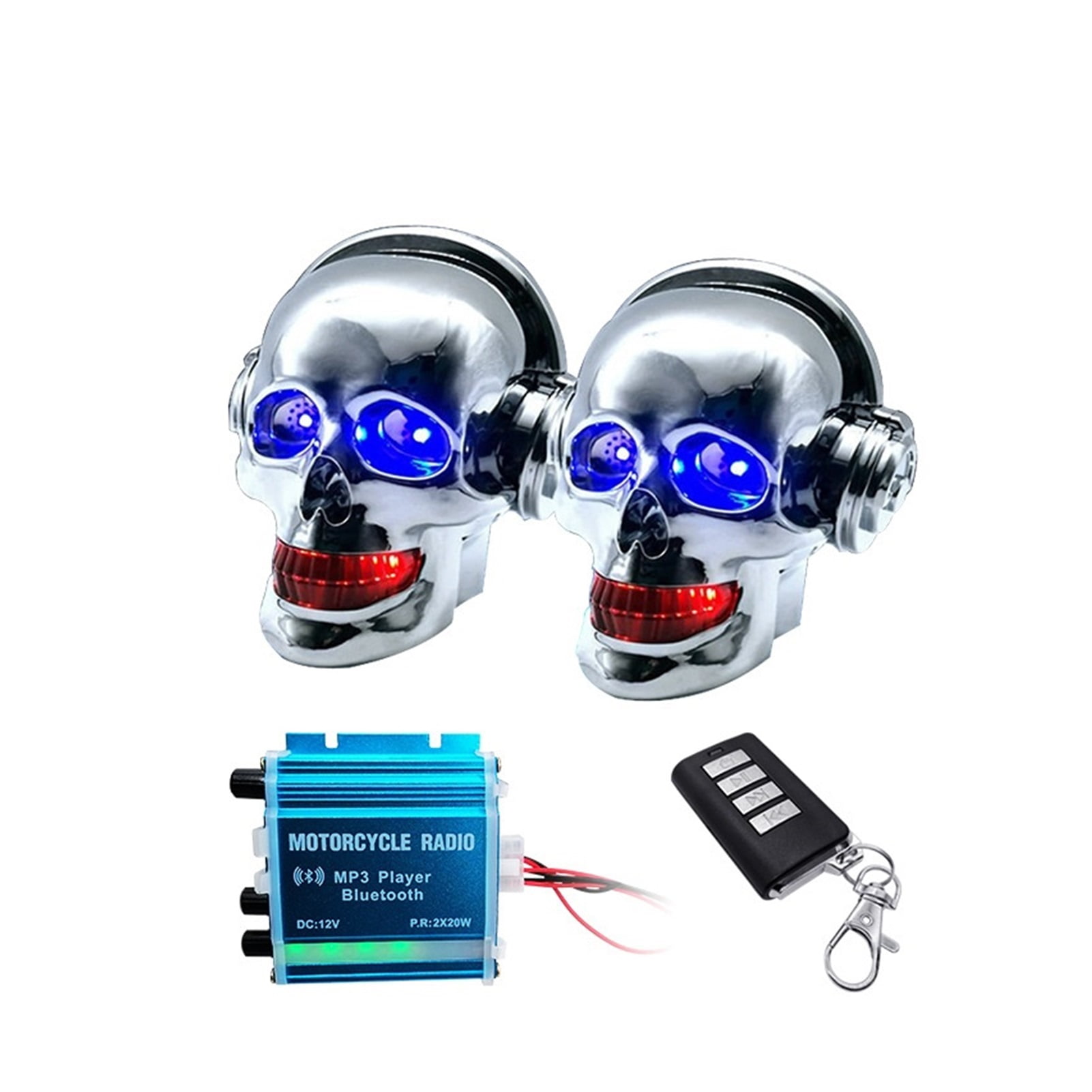 Motorcycle Au-dio Cool Helmet Waterproof Bluetooth Skull MP3 Speaker ...