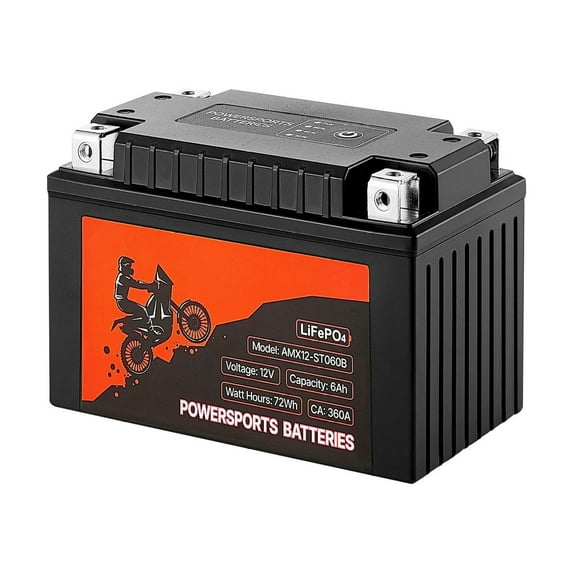 Motorcycle Battery 12V 6Ah YTX12-BS Powersports Battery - High ...