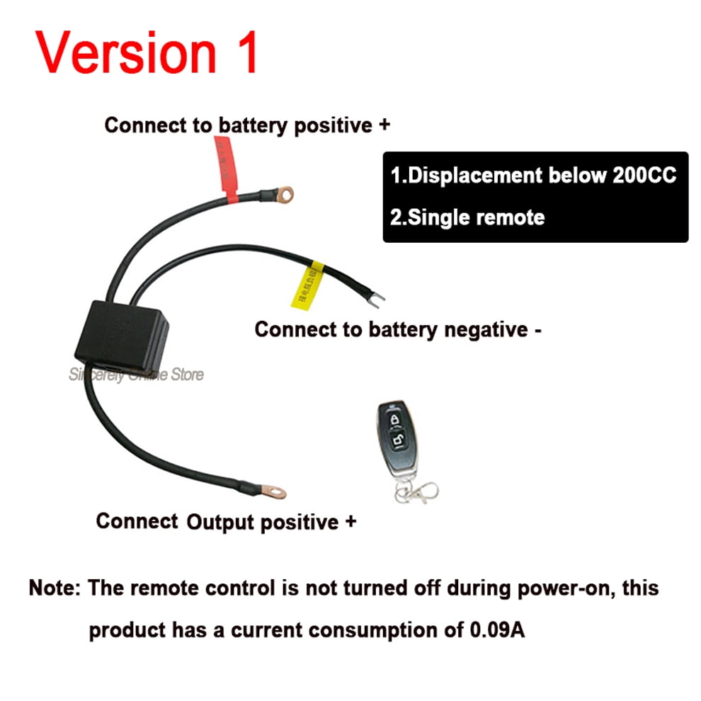 Motorcycle Battery Switches Wireless Remote Control Battery Disconnect ...