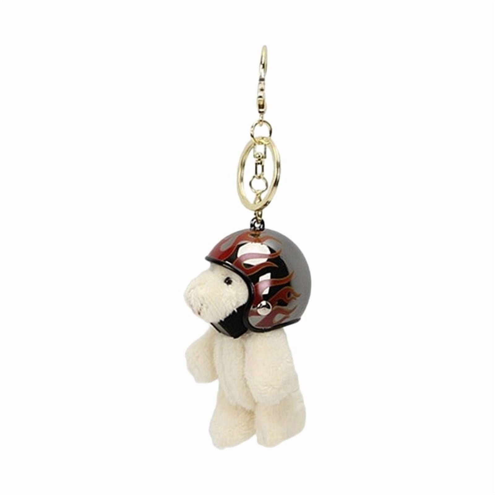 Motorcycle Bear Keychain Plush Keyring Cartoon Locomotive Animal ...