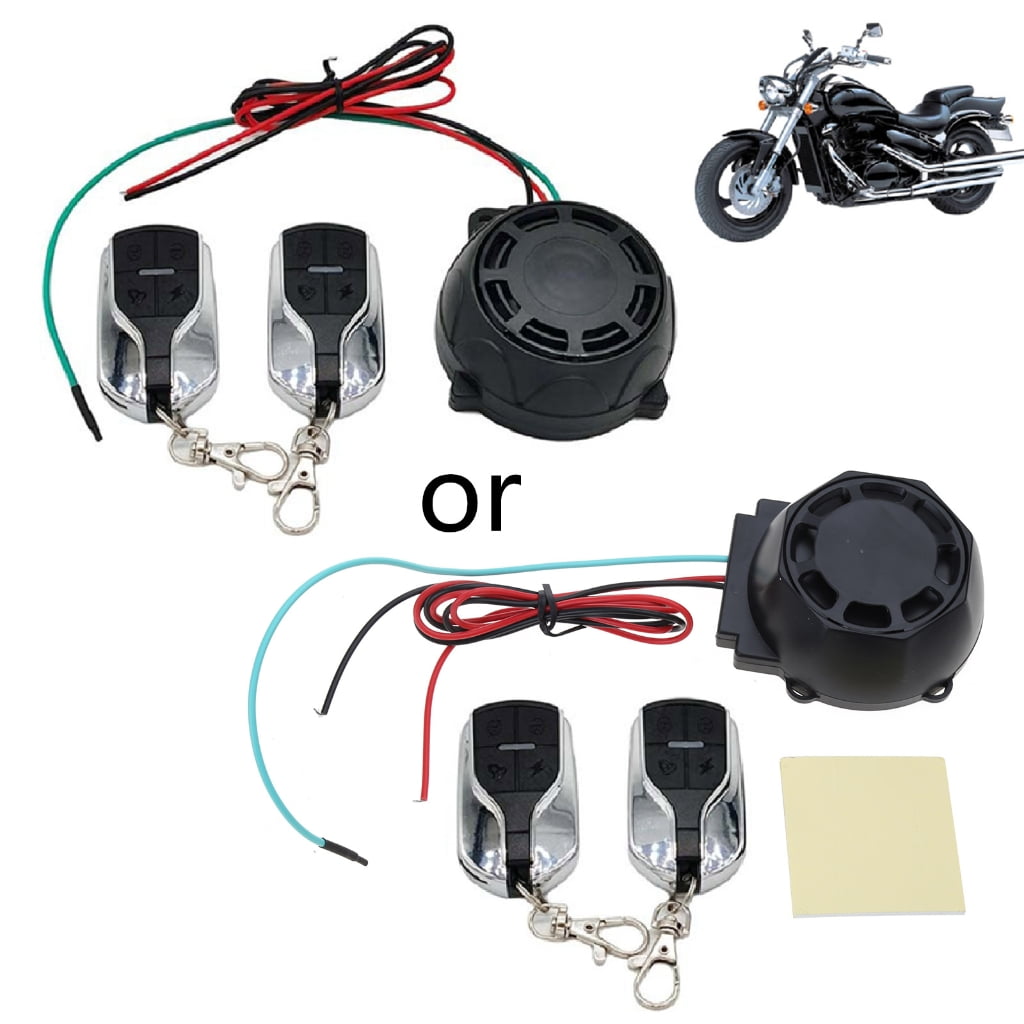 Motorcycle Bike Scooter Alarm Security System with 12V Dual Remote ...